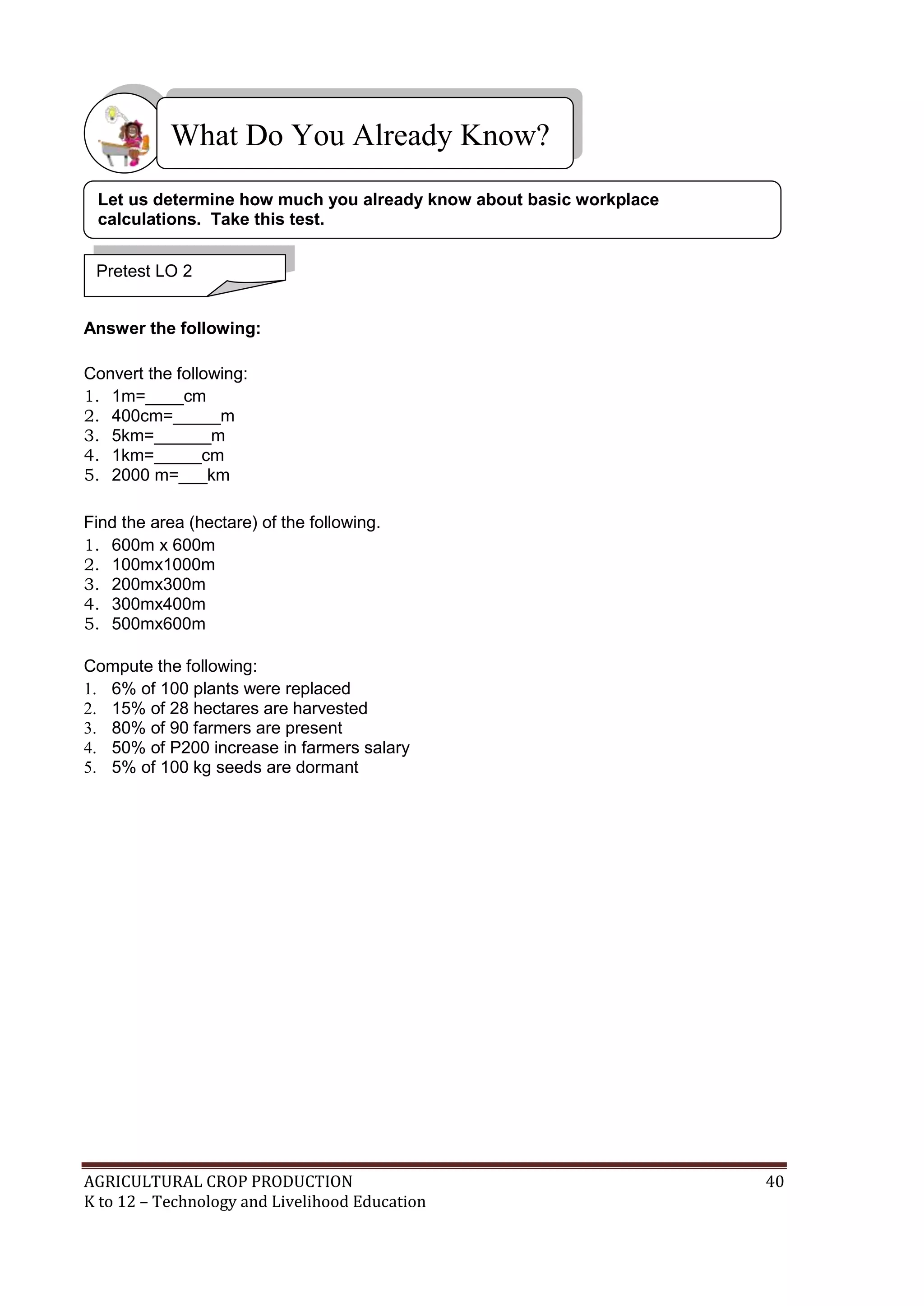 K to 12 Crop Production Learning Modules | PDF
