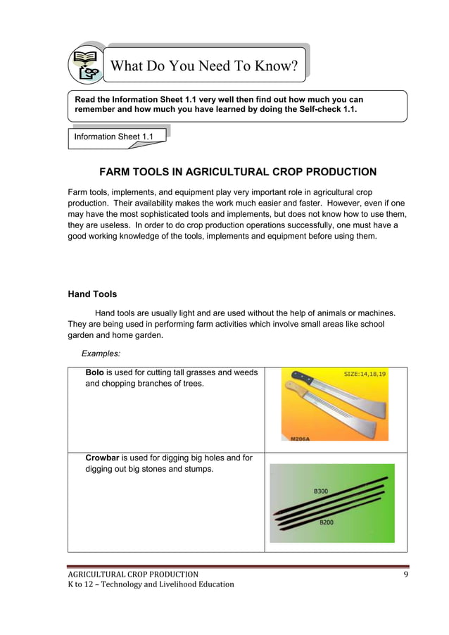 K to 12 Crop Production Learning Modules | PDF