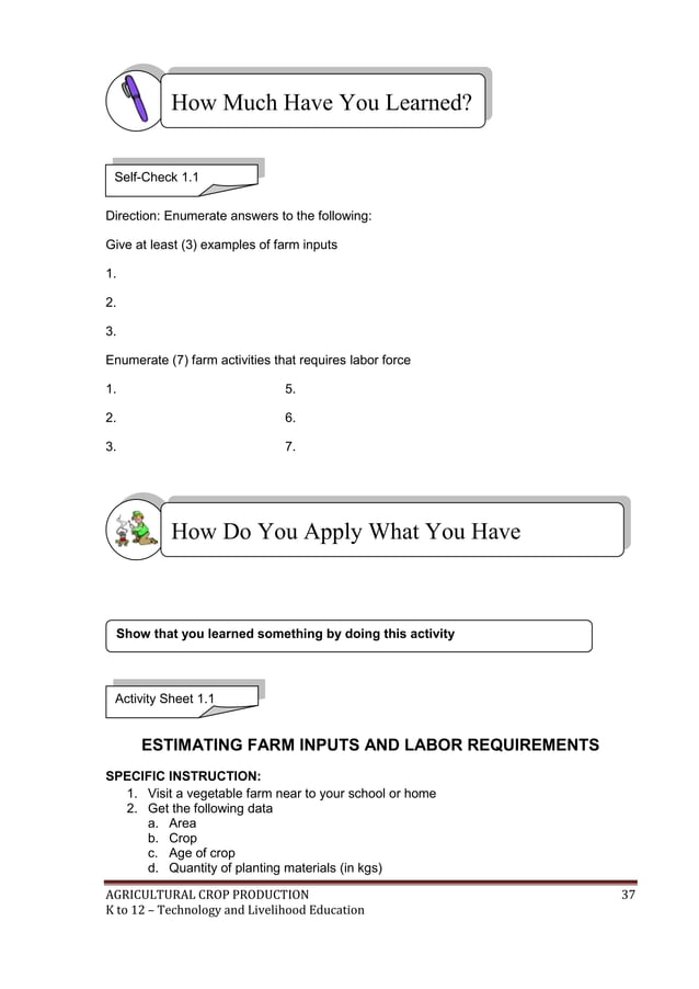 K to 12 Crop Production Learning Modules | PDF