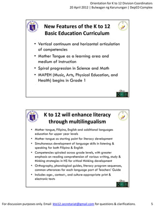 K to 12 curriculum | PDF