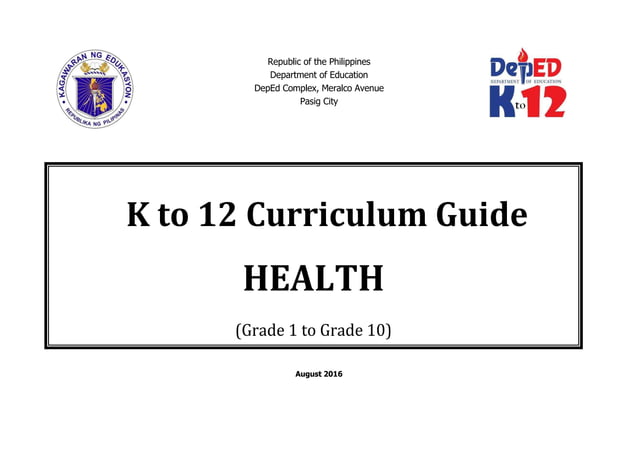 K_to_12_Curriculum_Guide_HEALTH (MAPEH).pdf | Children\'s Health ...