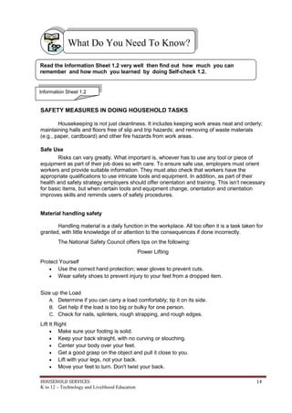K to 12 household services learning module | PDF
