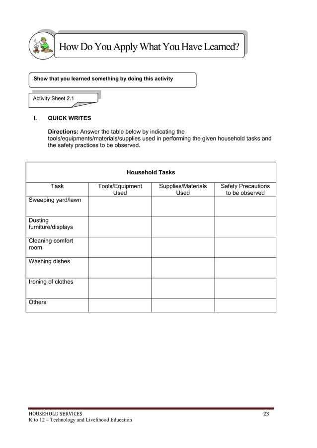 K to 12 household services learning module | PDF | Home Appliances ...