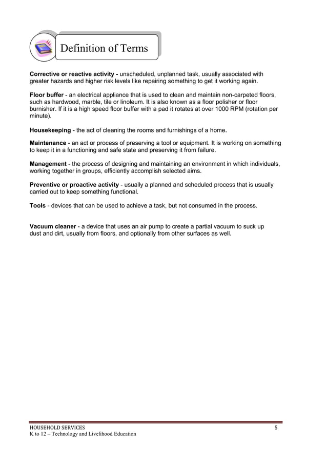 K to 12 household services learning module | PDF | Home Appliances ...