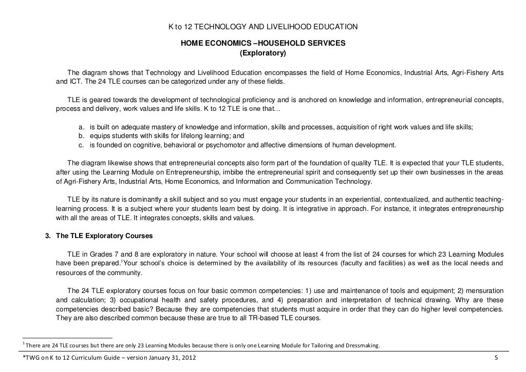 K to 12 household services teacher's guide K to 12 household services teacher's guide