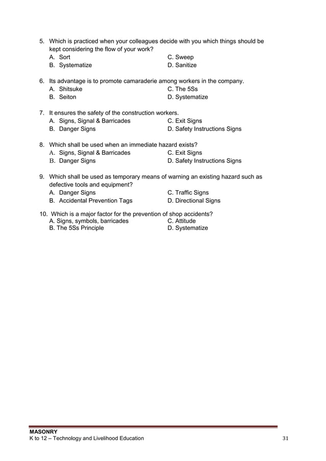 K to 12_masonry_learning_module | PDF