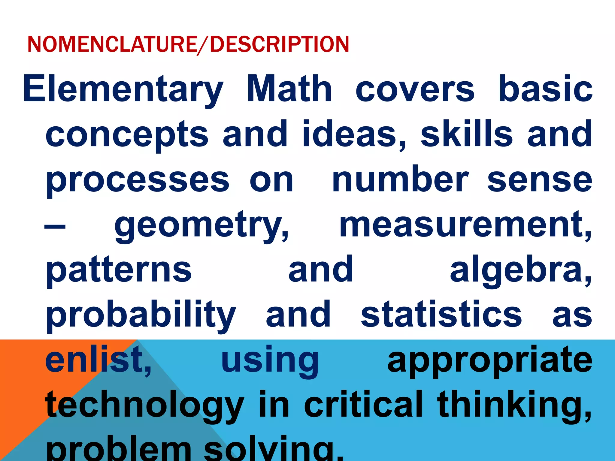 K to 12 math curriculum | PPTX
