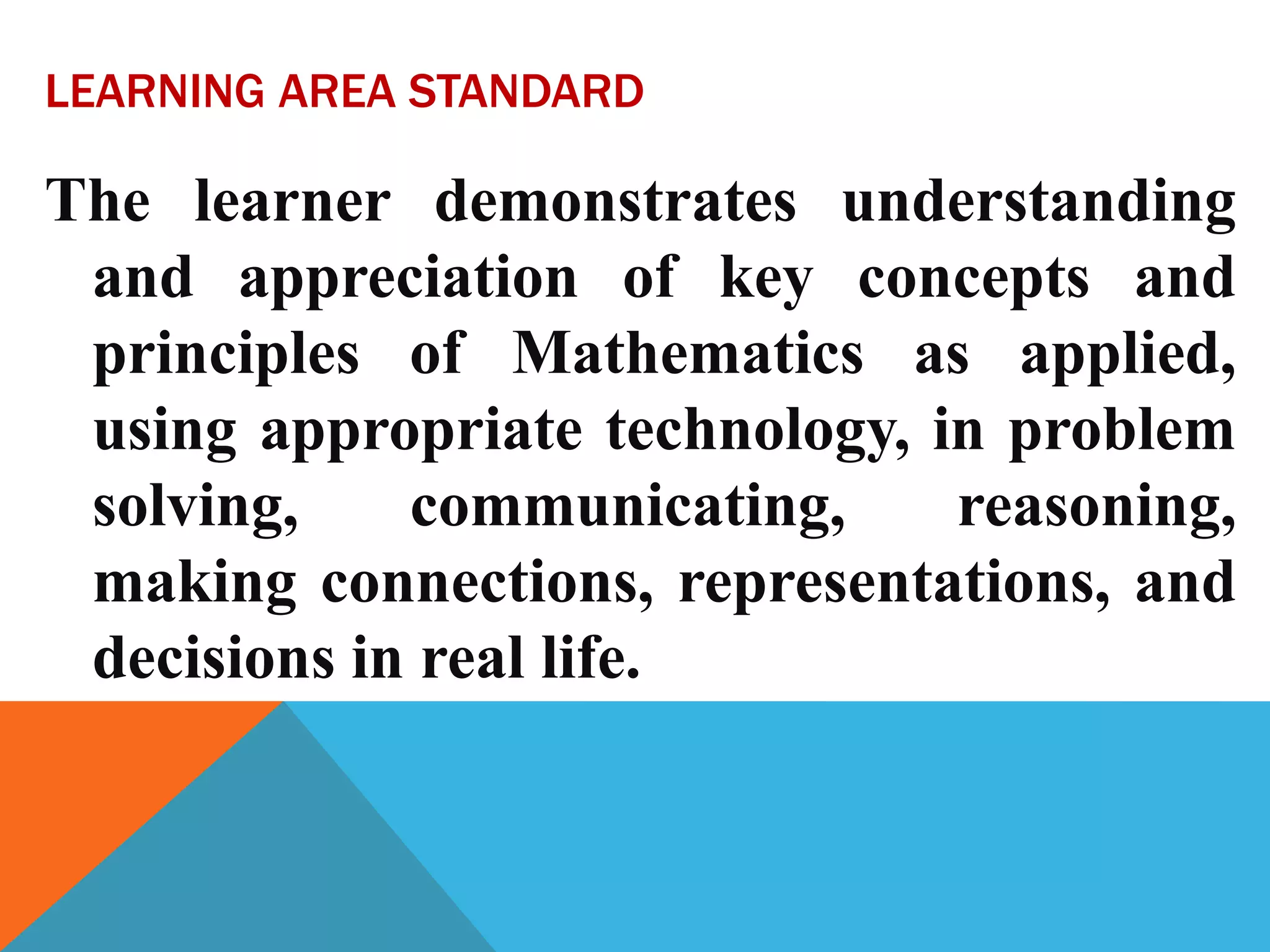 K to 12 math curriculum | PPTX