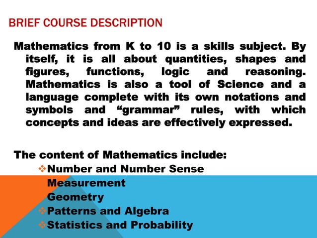 K to 12 math curriculum | PPTX