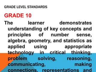 K to 12 math curriculum | PPTX