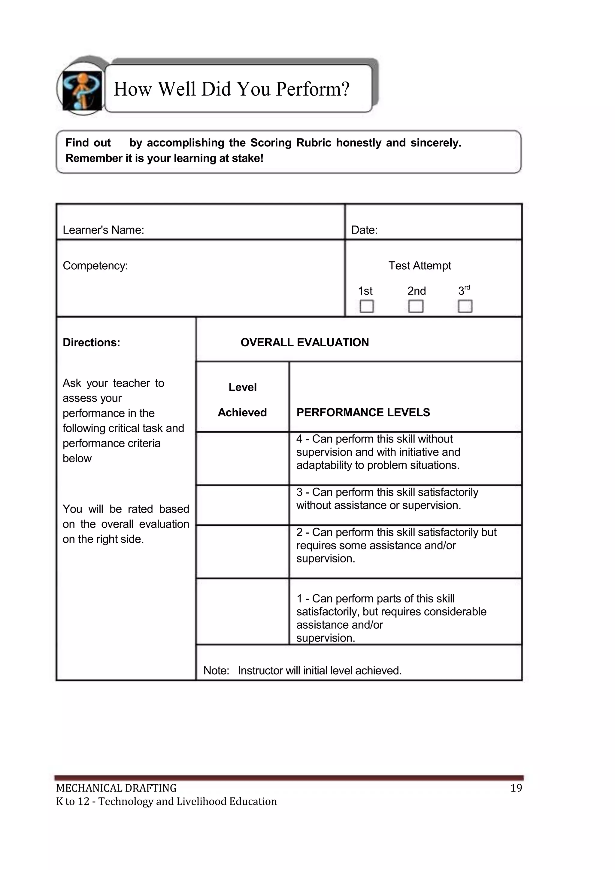K to 12 Mechanical Drafting Learning Module | PDF