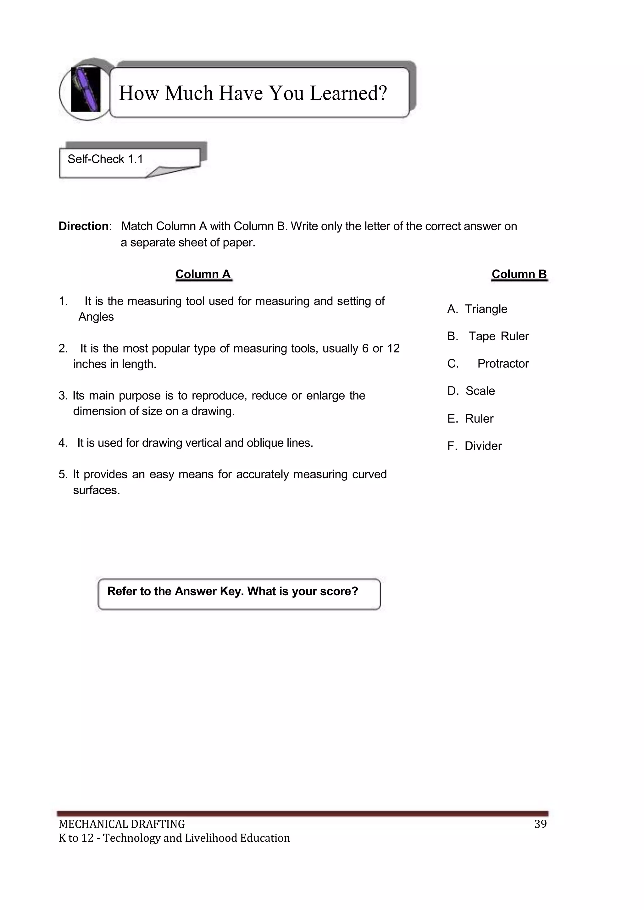 K to 12 Mechanical Drafting Learning Module | PDF | 3-D Graphics | Computer Software and ...