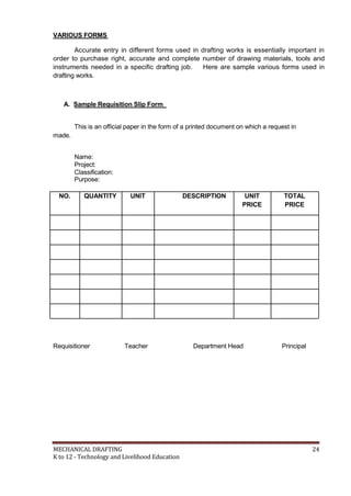 K to 12 Mechanical Drafting Learning Module | PDF