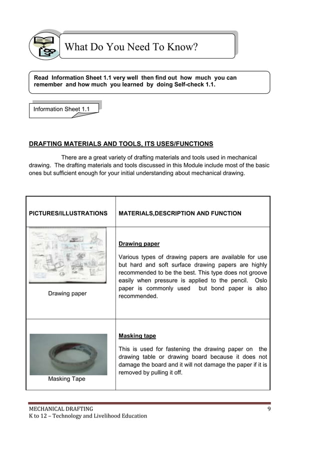 K to 12 mechanical drafting learning module | PDF