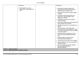 K to 12 Science Curriculum Guide | PDF