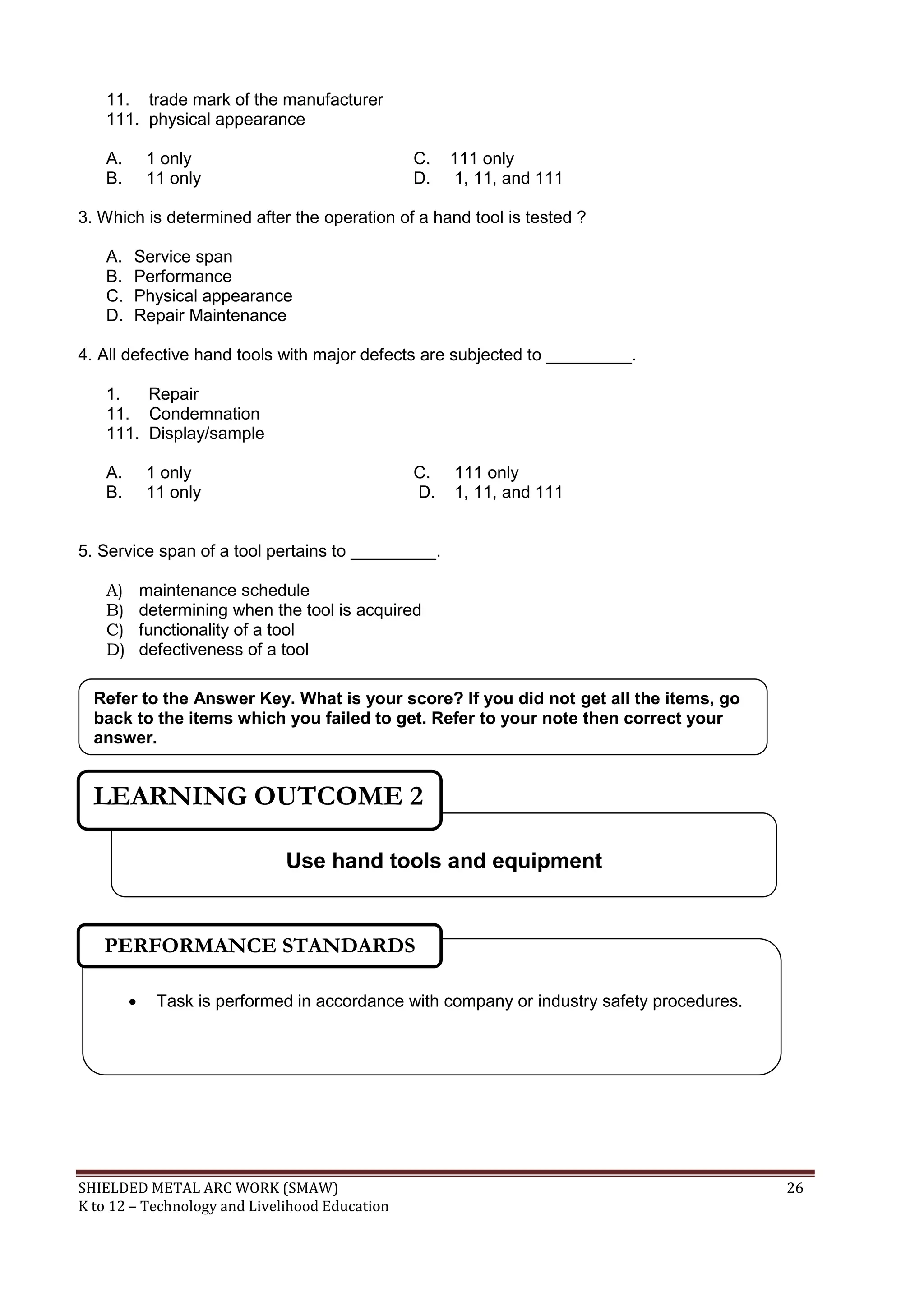 K to 12 smaw welding learning module | PDF