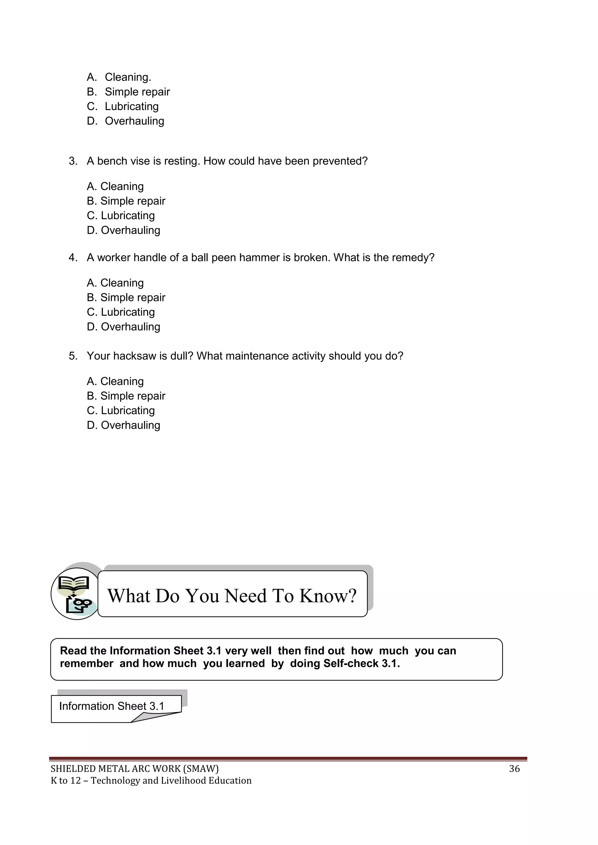 K to 12 smaw welding learning module | PDF