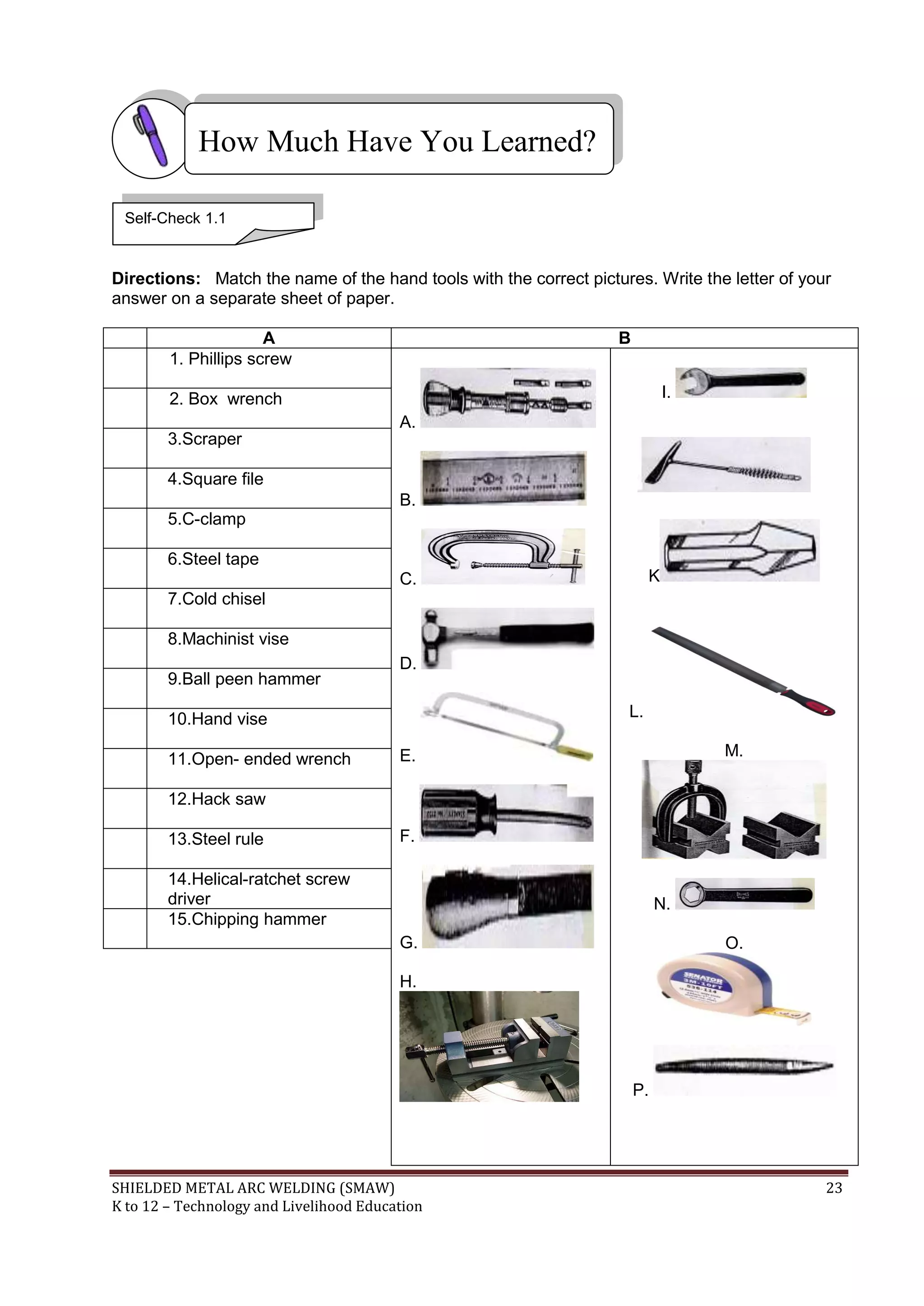 K to 12 Welding Learning Module | PDF