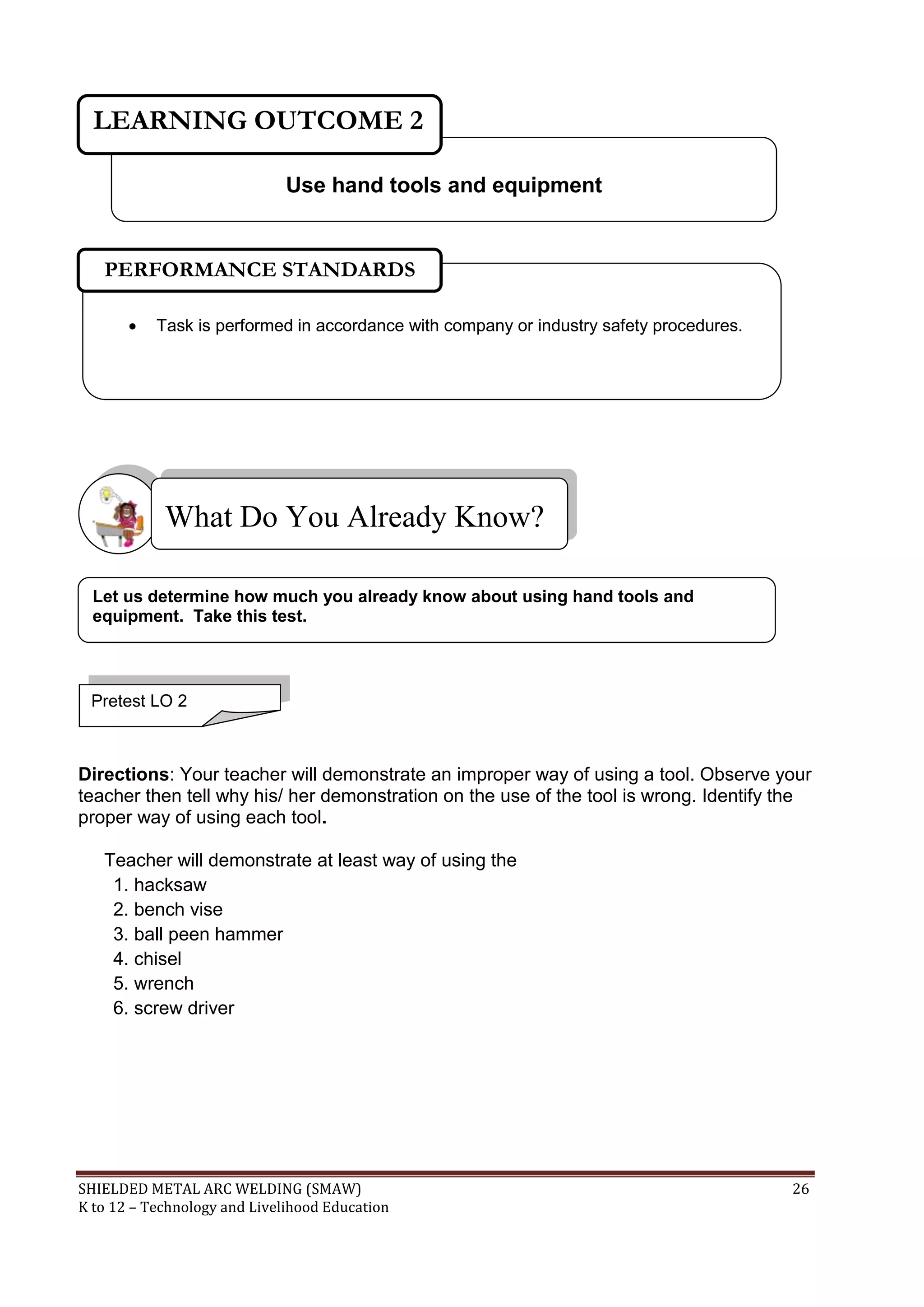 K to 12 Welding Learning Module | PDF
