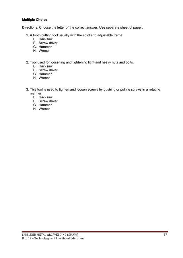 K to 12 Welding Learning Module | PDF