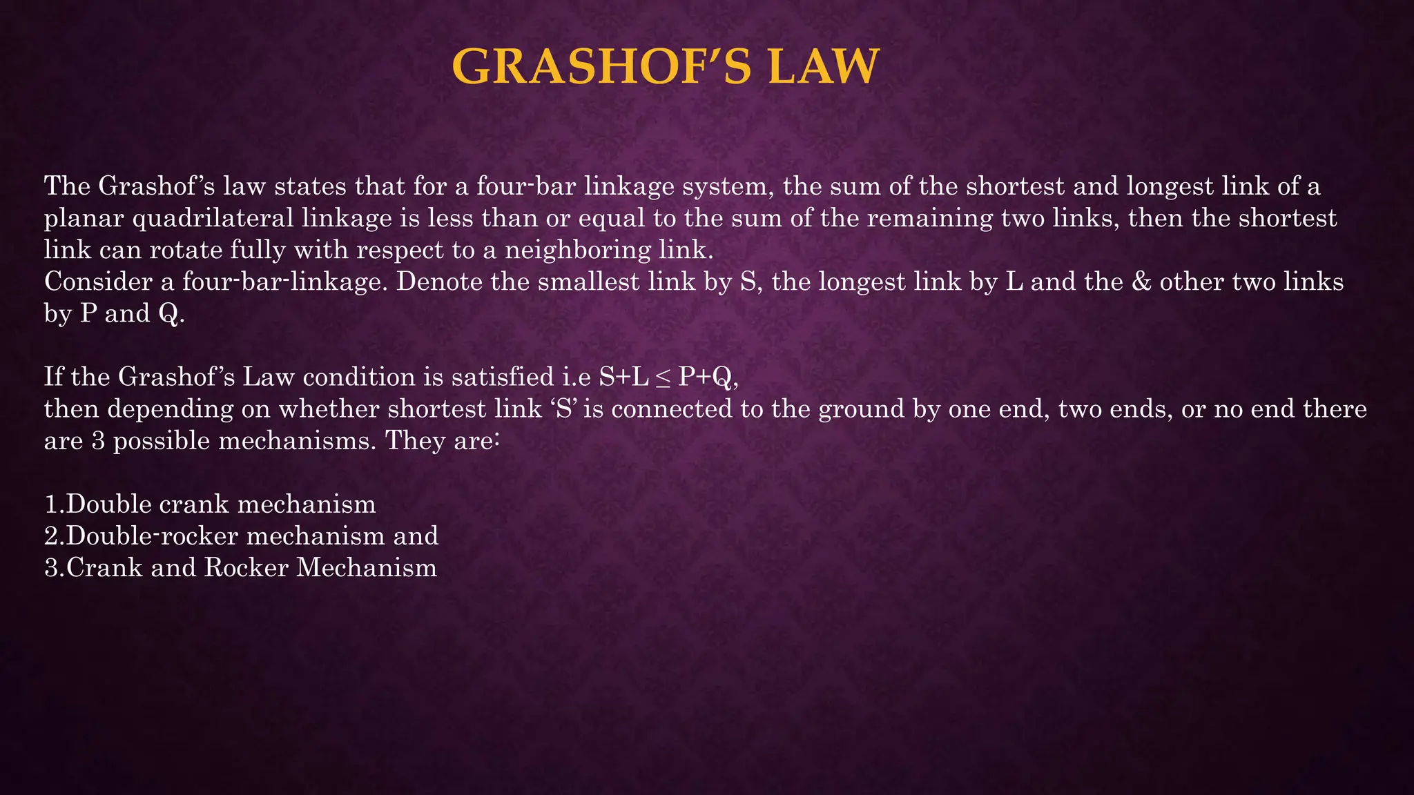 Four bar Mechanism (Grublers Criterion)PPT.pptx