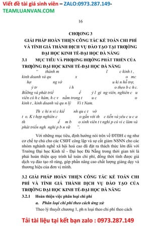 Kế toán chi phí và tính giá thành dịch vụ đào tạo tại Trường Đại học Kinh tế-Đại học Đà Nẵng.doc