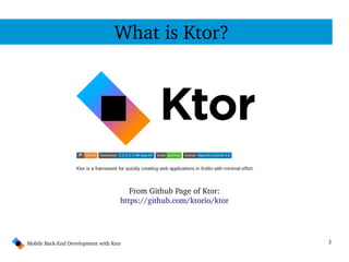 Mobile Backend Development with Ktor | ODP