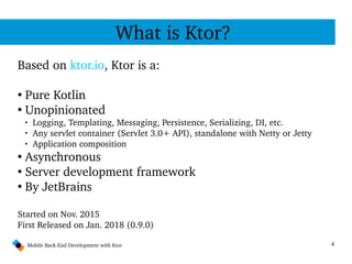 Mobile Backend Development with Ktor | ODP
