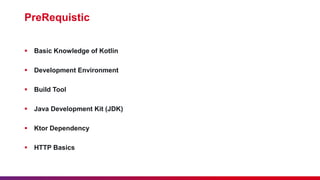 Ktor Introduction and CRUD operations Presentation | PPT