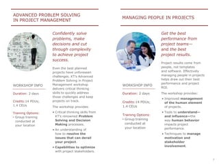Kepner-Tregoe Project Managment Suite Brochure | PPTX