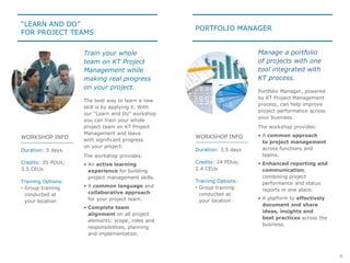 Kepner-Tregoe Project Managment Suite Brochure | PPTX