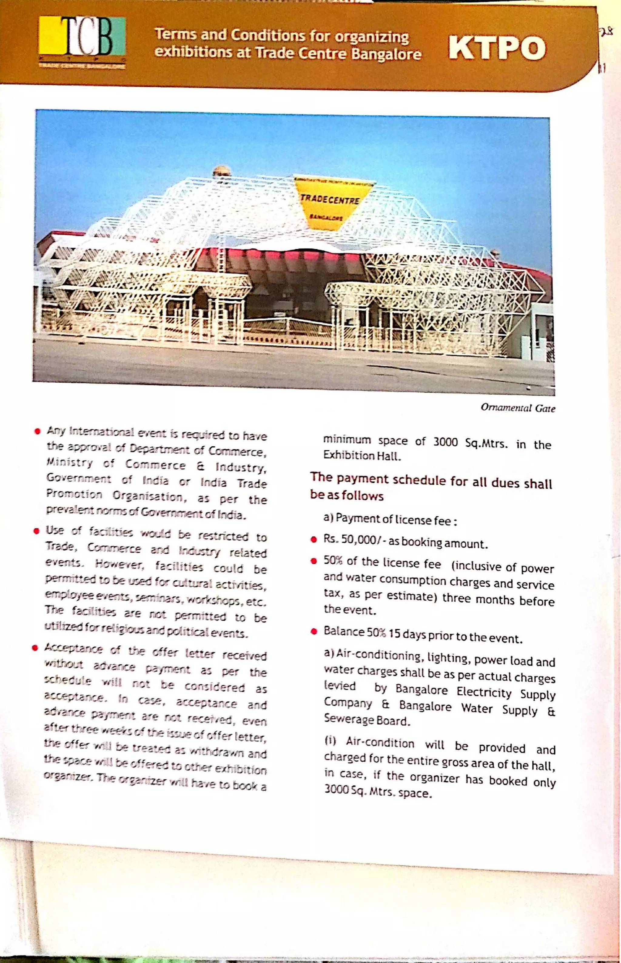 convention centre case study Bangalore- KTPO | PDF
