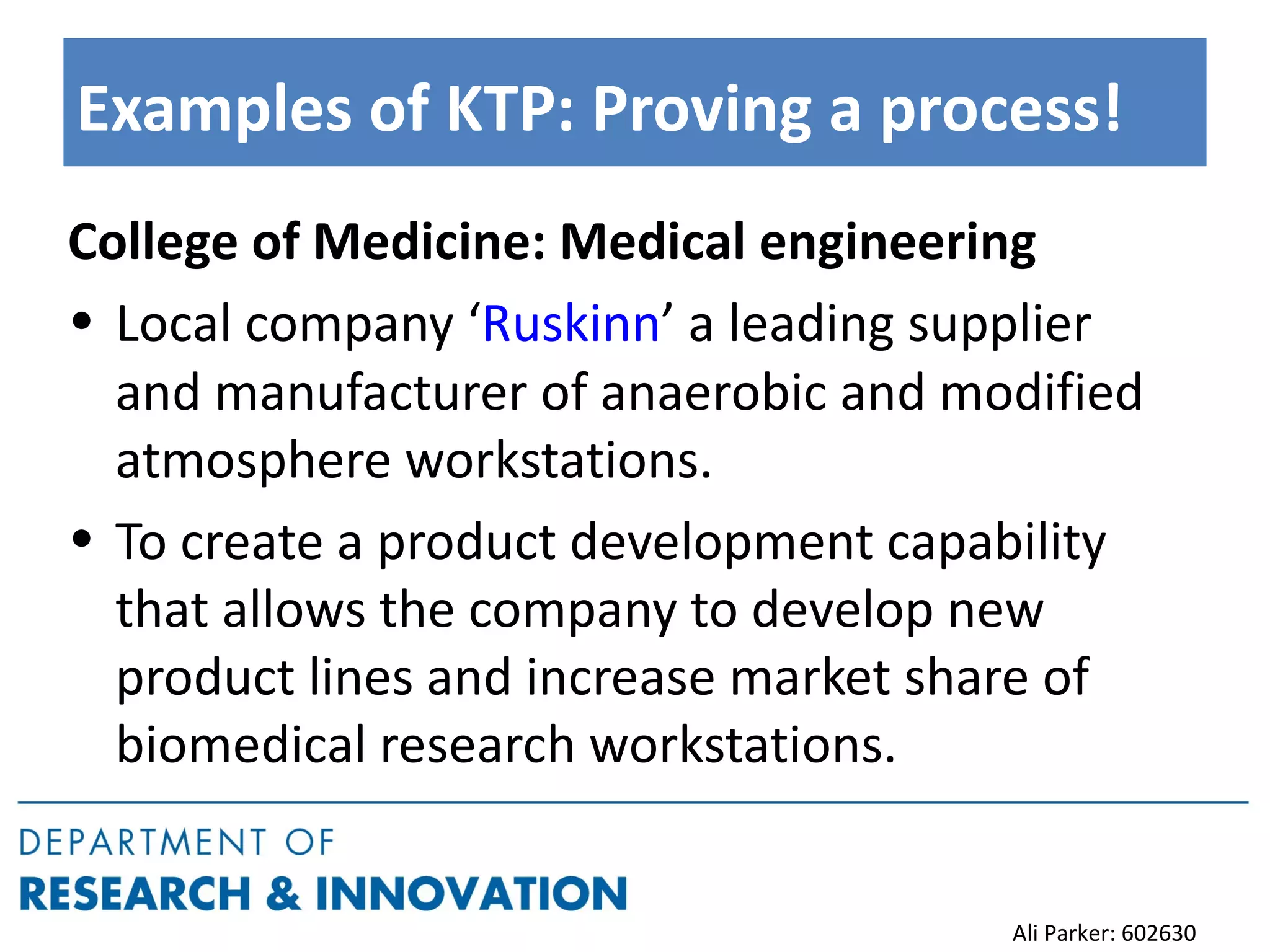 Ktp process , costs ali parker - feb 2011 | PPT