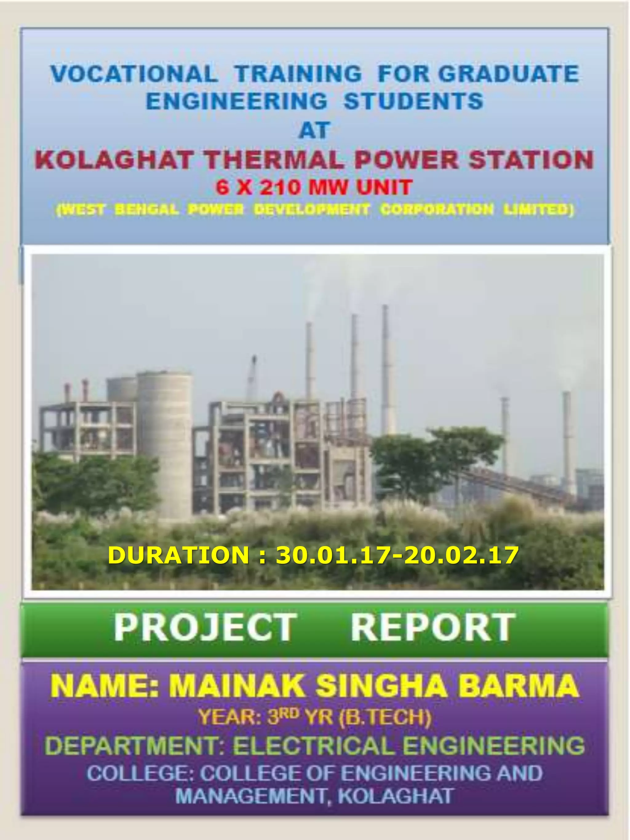 KTPS, WBPDCL TRAINING REPORT | PPTX