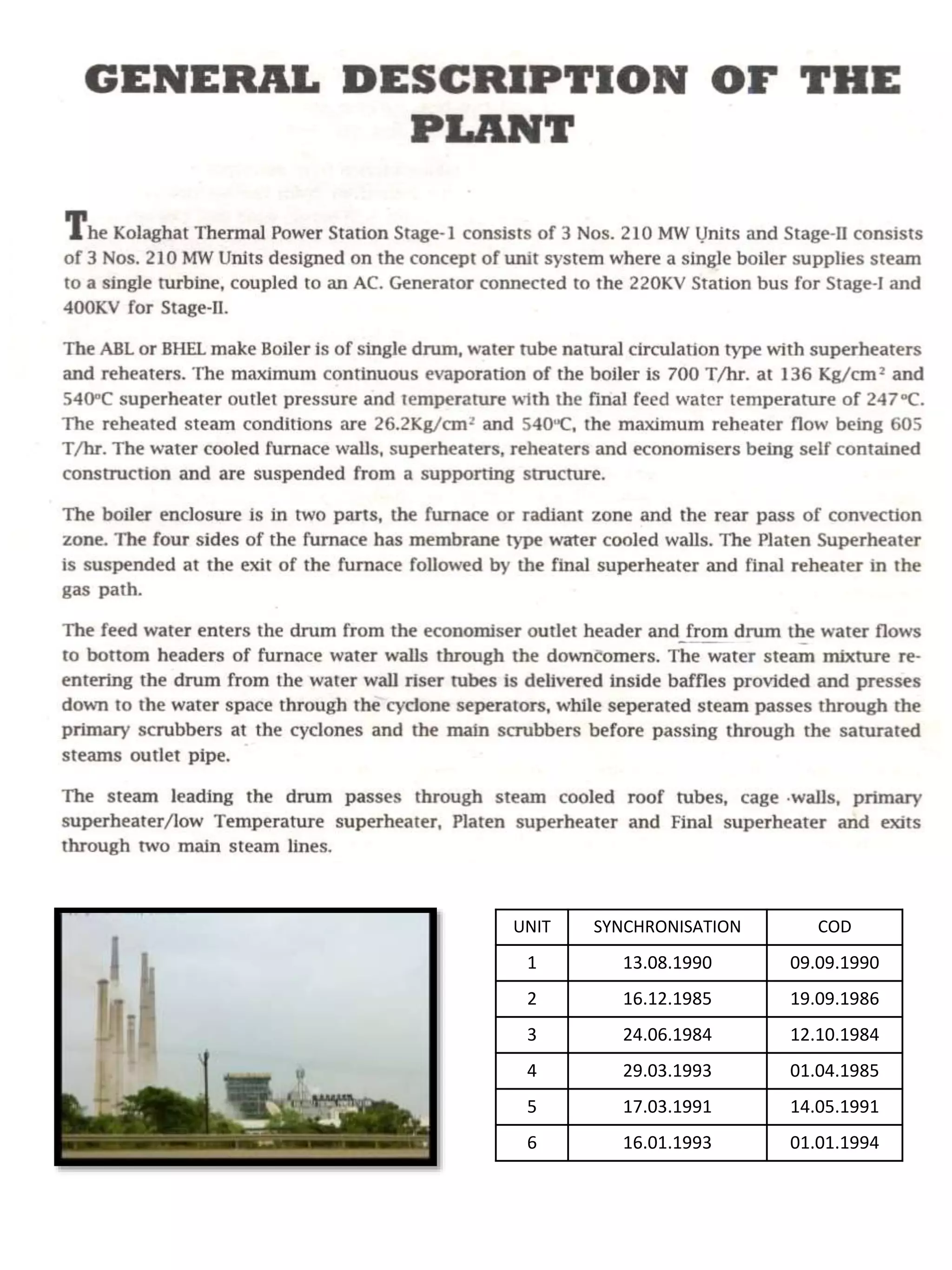 KTPS, WBPDCL TRAINING REPORT | PPTX