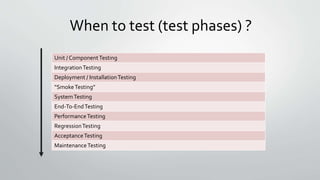3rd lecture on Software Testing given to KTU students. | PPTX