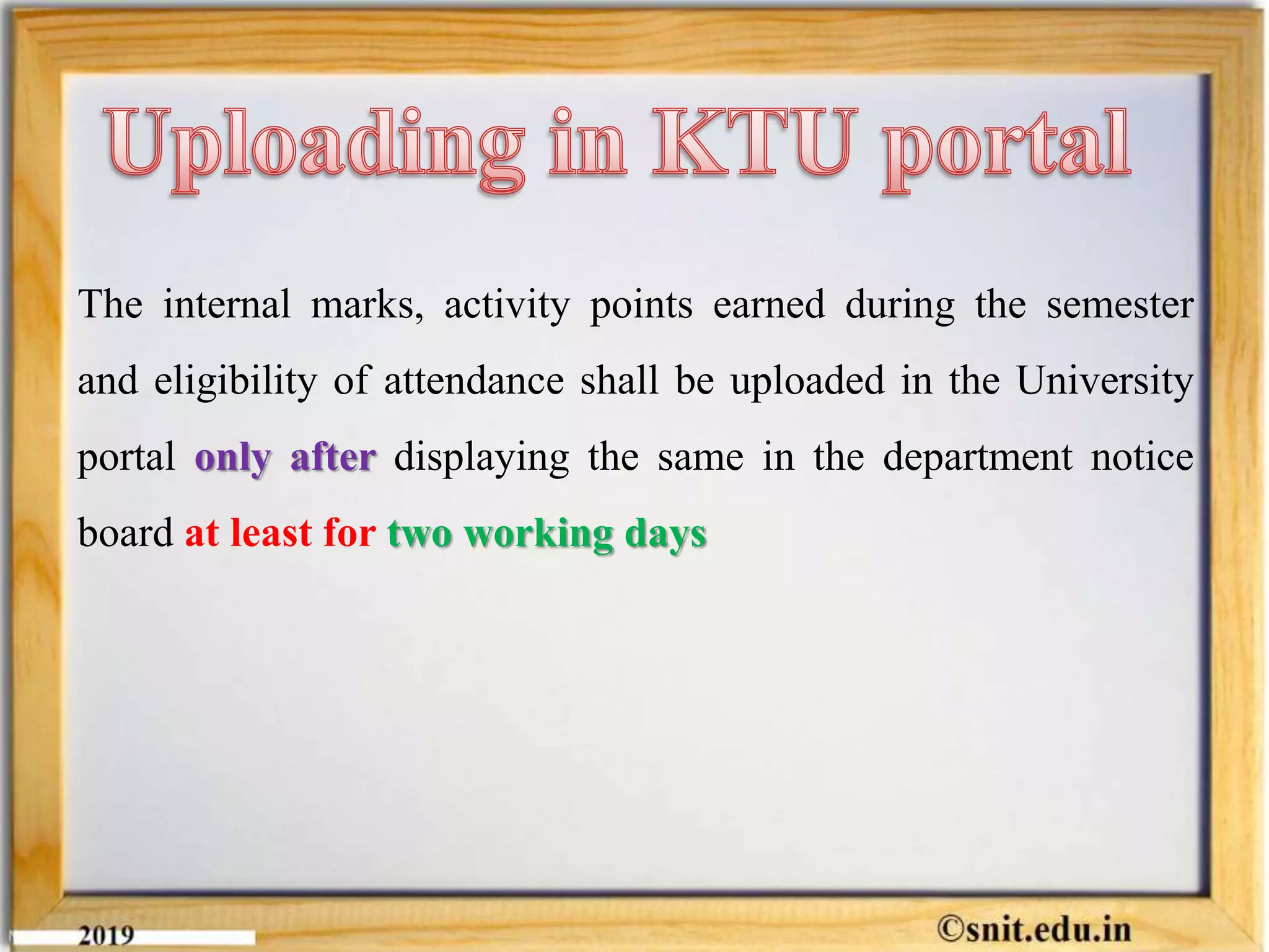 KTU Academic Regulations 2019 | PPTX