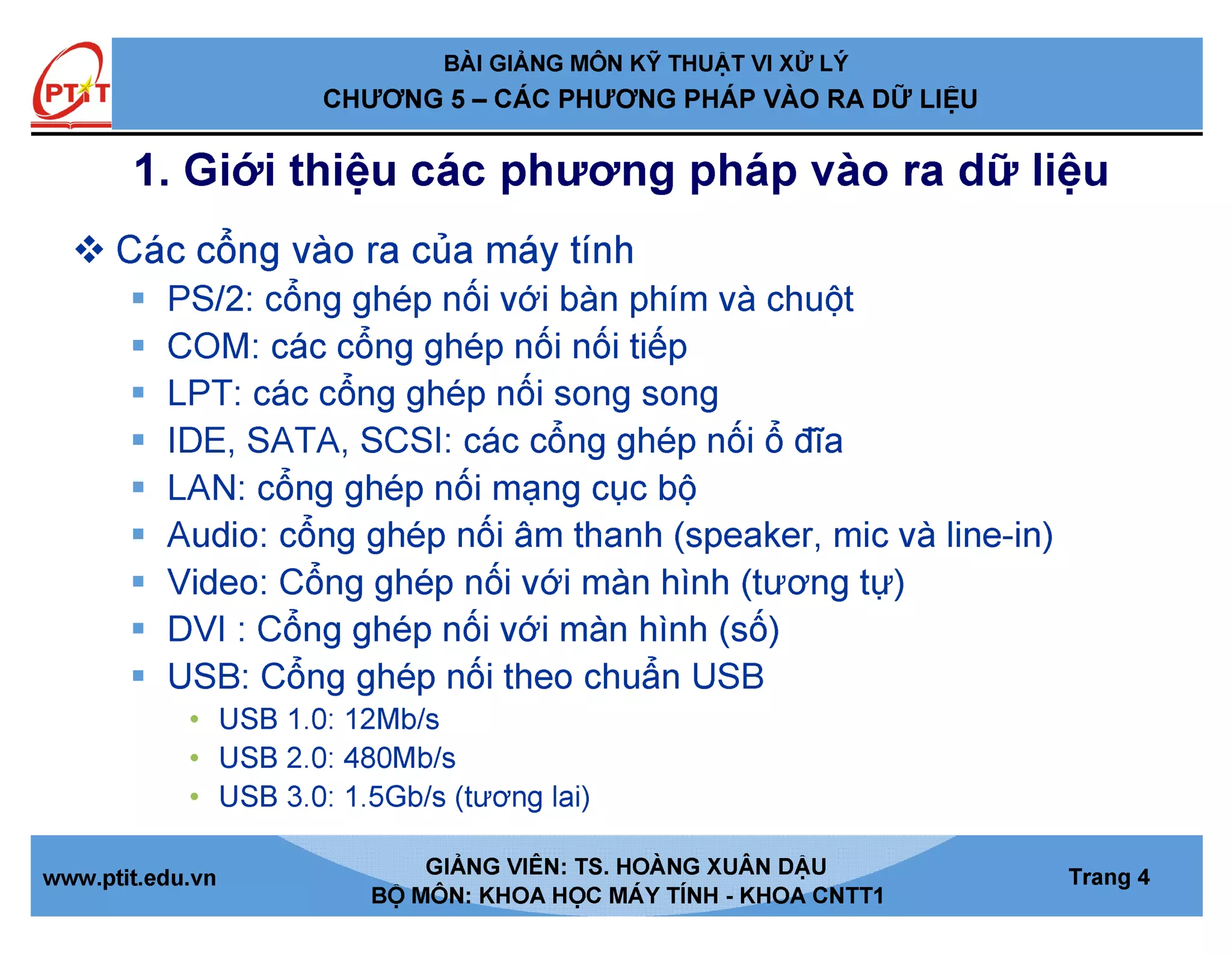 Ktvxl chuong 5 - cac phuong phap vao ra du lieu | PDF
