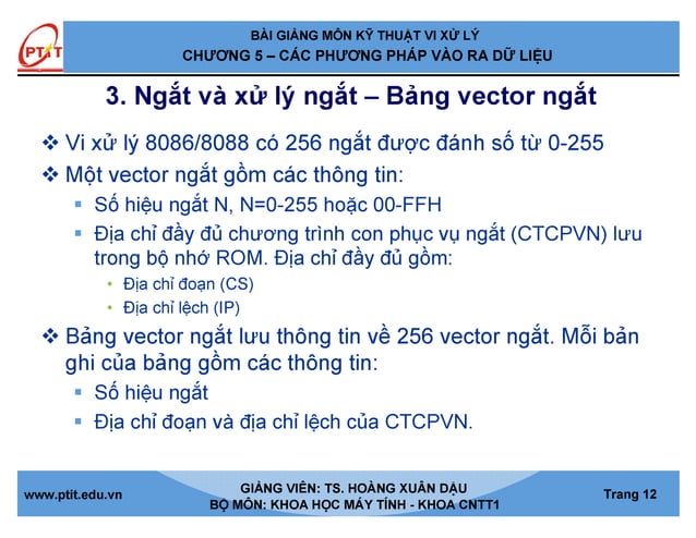 Ktvxl chuong 5 - cac phuong phap vao ra du lieu | PDF