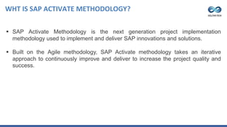 SAP Activate Methodology for S/4HANA Implementation | PPTX
