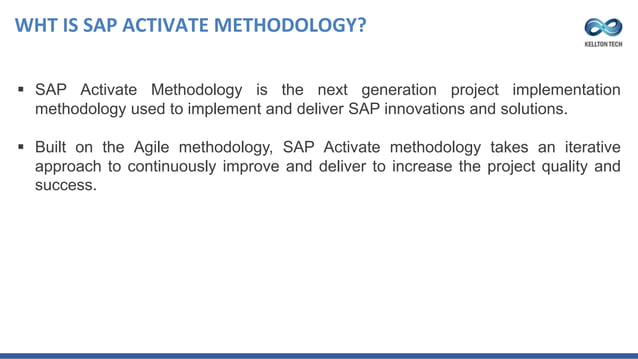 SAP Activate Methodology for S/4HANA Implementation