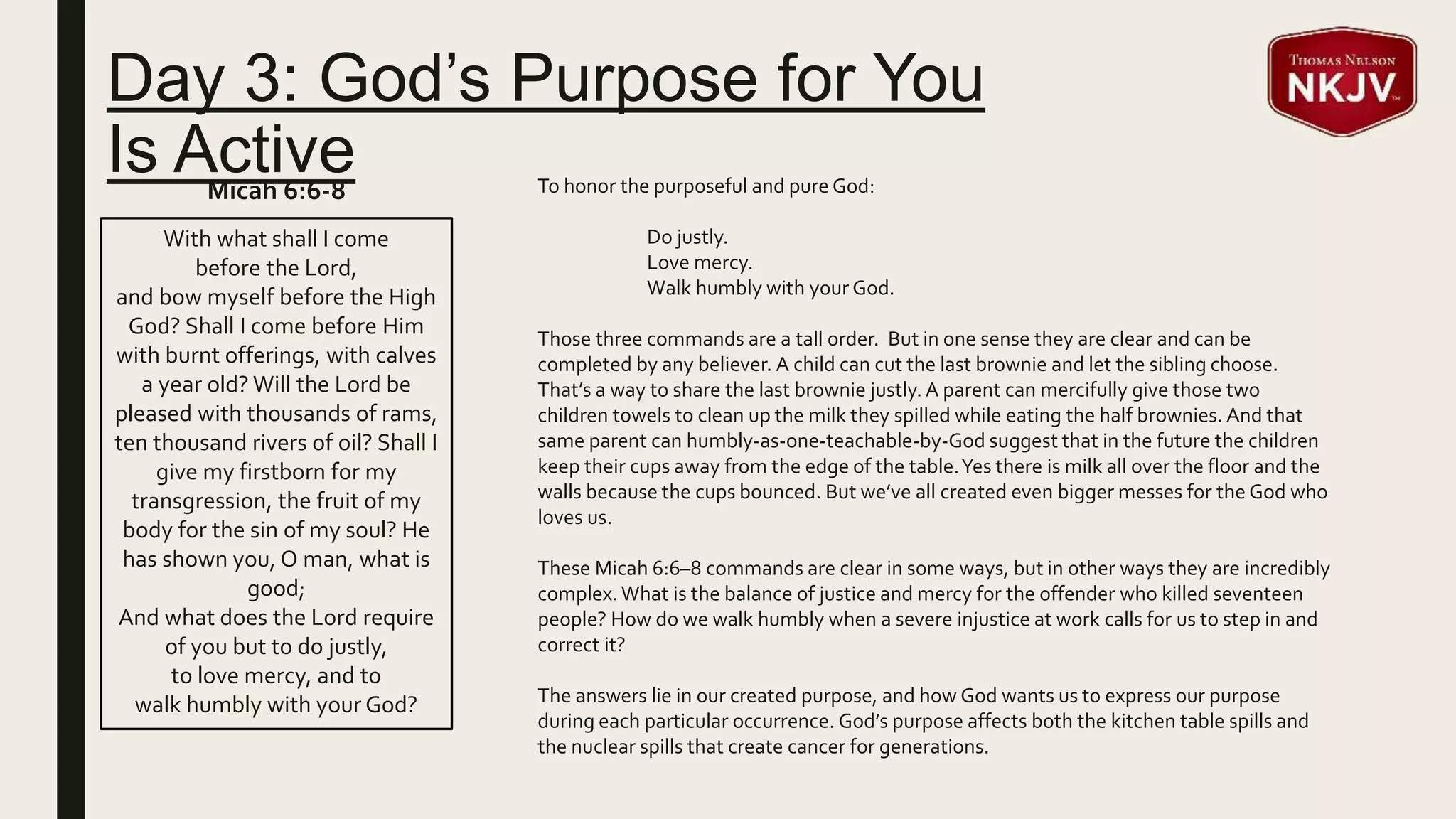 God's Purpose for You - 5-day Reading Plan | PPTX | Christianity ...