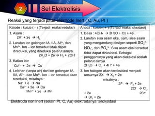 Materi Elektrokimia kelas XII terbagi menjadi sel Volta dan sel elektrolisis | PPT
