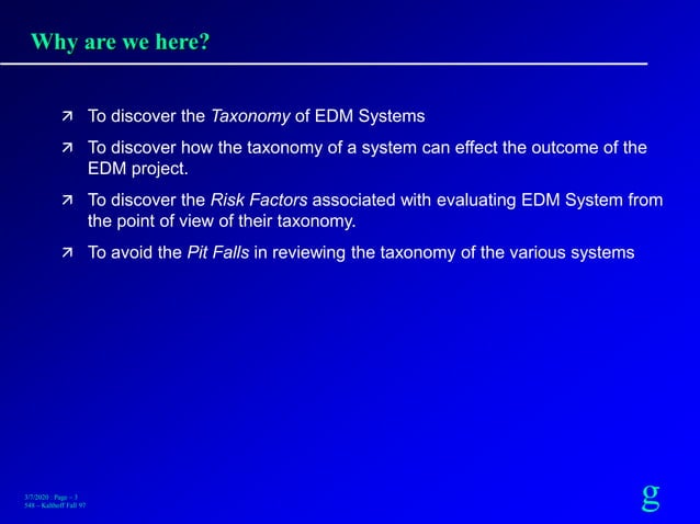 EDM Systems In Depth Review | PPT