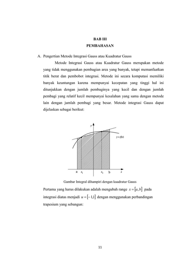 Kuadratur gauss kel 10 | PDF