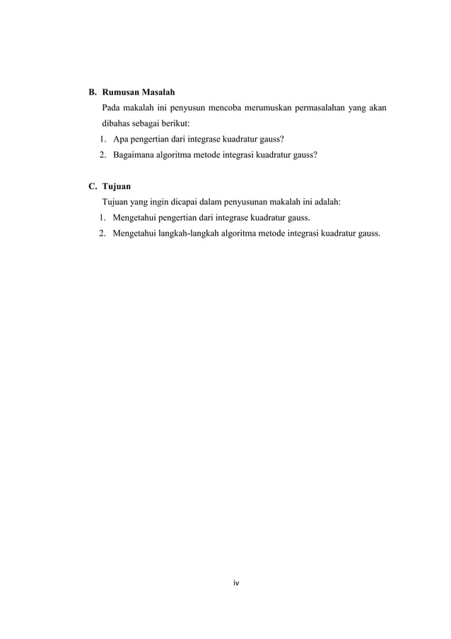 Kuadratur gauss kel 10 | PDF