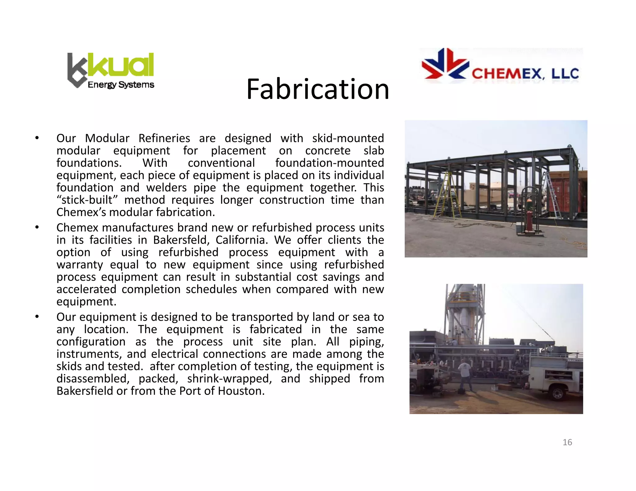 Kuai modular refineries | PDF