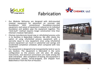 Kuai modular refineries | PDF