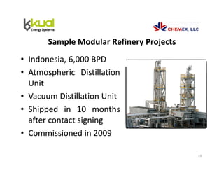 Kuai modular refineries | PDF