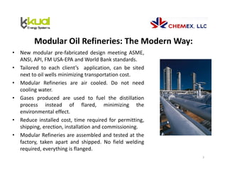 Kuai modular refineries | PDF